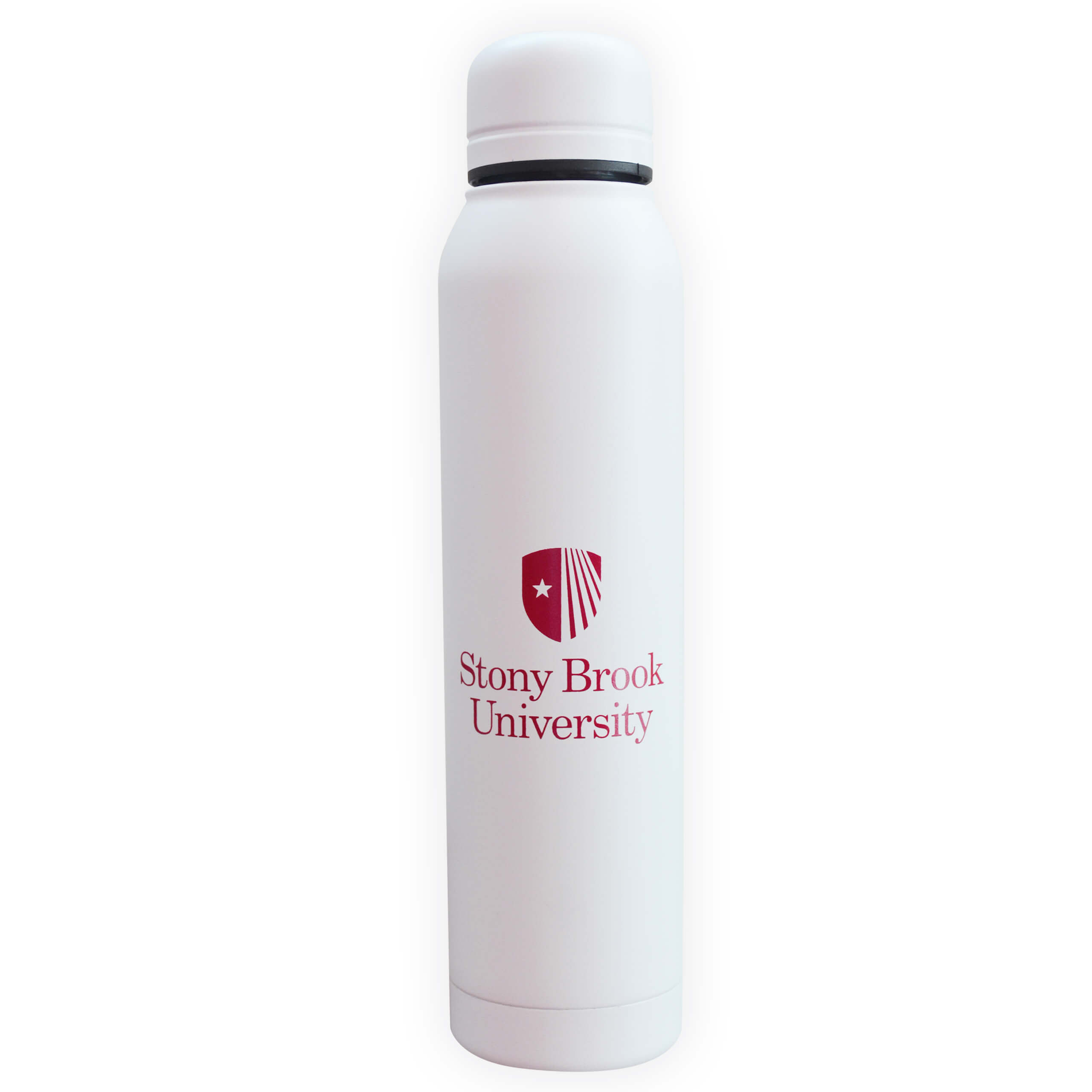 Stony Brook University Metal Water Bottle (White) | SBU Shop Red