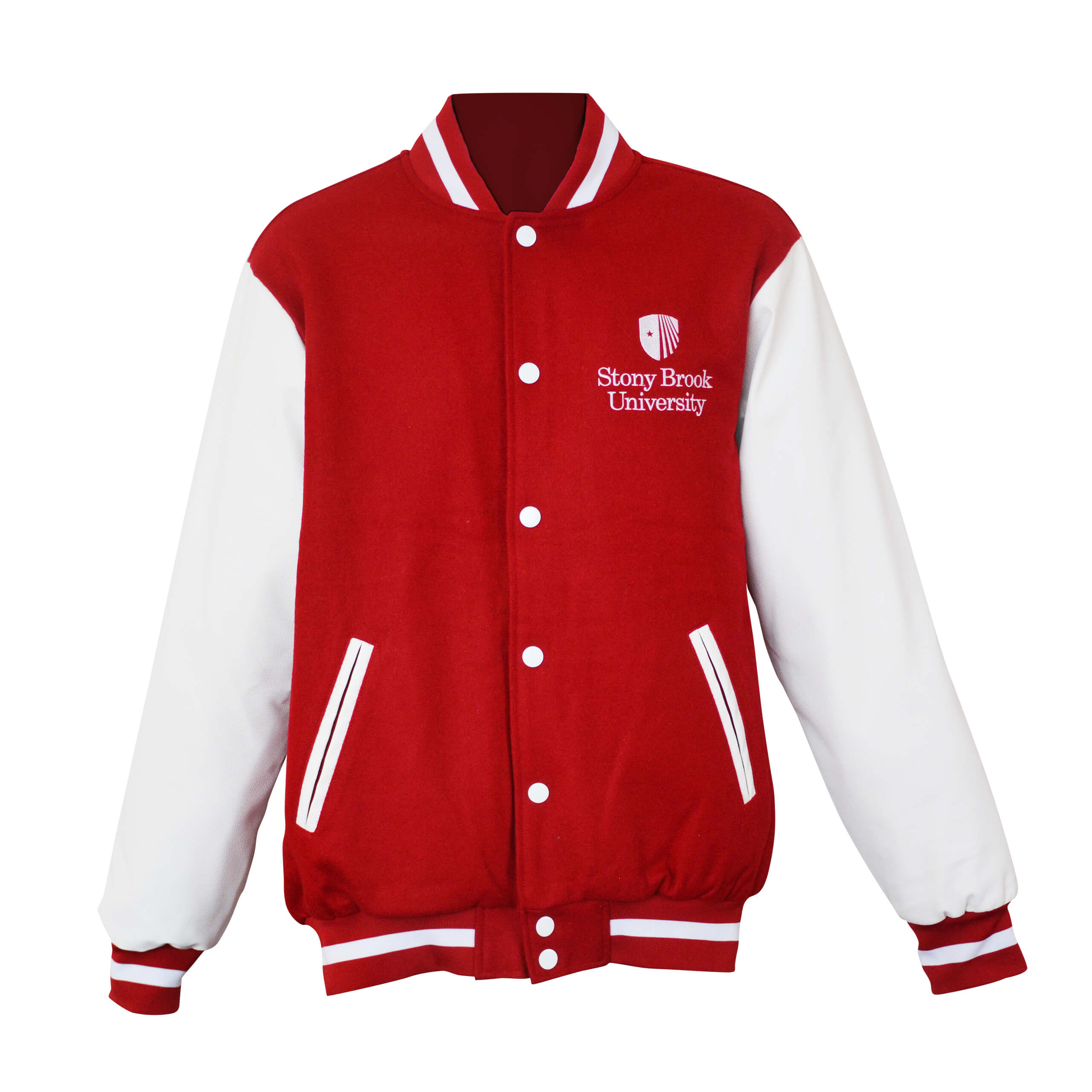 SBU Varsity Jackets Front Logo | SBU Campus Store