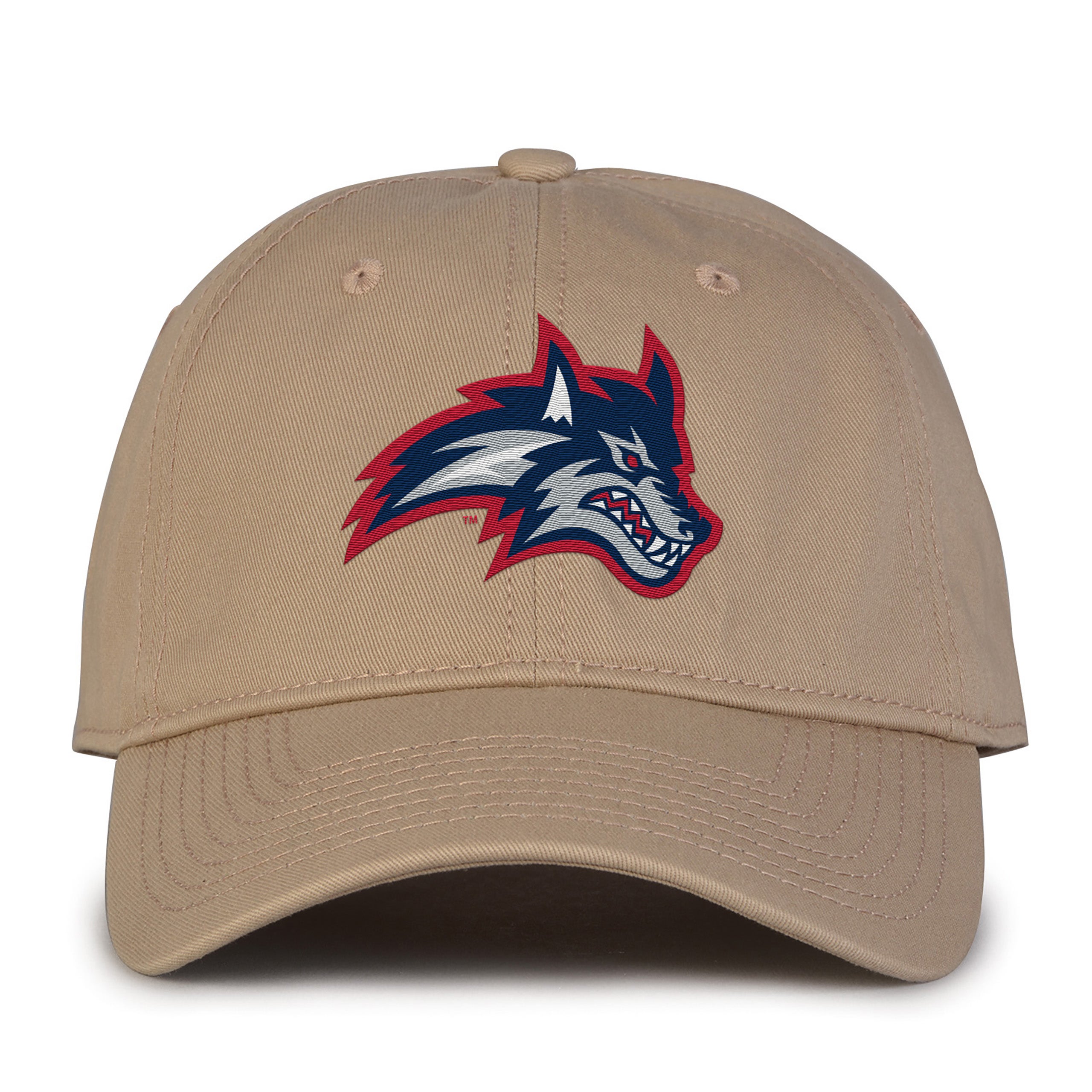 The Game Seawolves Thread-Stitched Cap (Khaki) | SBU Shop Red